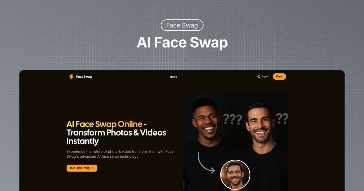 Face Swag: AI Face Swap Online | AIStage